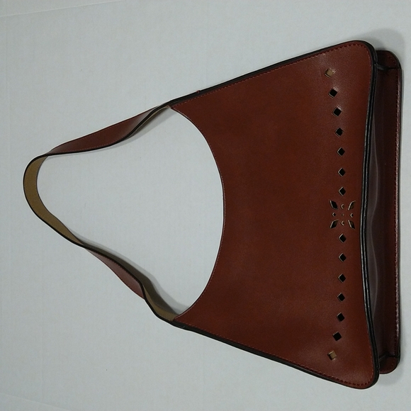 Mondani | Bags | Mondani Faux Brown Leather Shoulder Purse | Poshmark